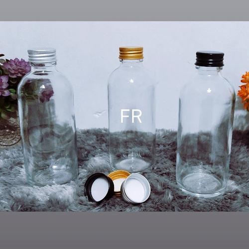 Jual botol kaca 250ml botol polos tutup alumunium botol jus coffe madu ...