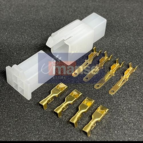Jual Skun Motor 4Pin Kecil Socket Mobil Skun Konektor Kabel Isi 10set ...