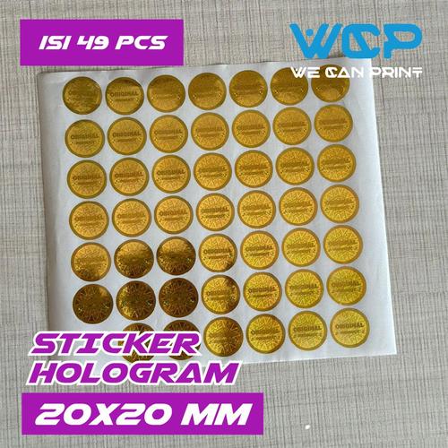 Jual STIKER HOLOGRAM ORIGINAL PRODUCT BULAT 2 CM x 2 CM STICKER SEGEL ...