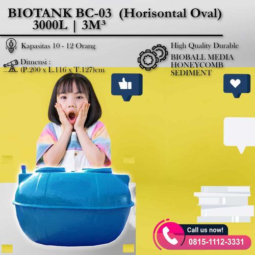 Jual TANGKI FIBERGLASS 3000 Liter 3M3 / HORISONTAL BIOTANK - Kab ...