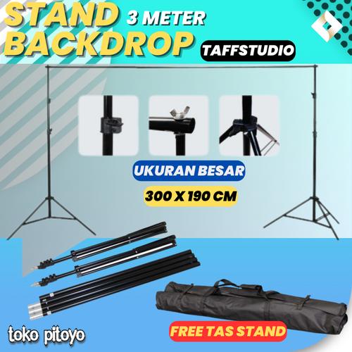 Jual Stand Backdrop 3 Meter Tiang Bracket Banner Taffstudio - Jakarta ...