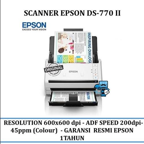 Promo Scanner Epson WorkForce DS-770II DS 770 II - Duplex,Scan Cicil 0% ...