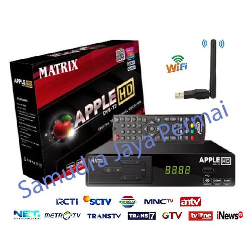 Jual Set Top Box Tv Digital Matrix Aple Merah - STB+RCA+wifi - Kota ...