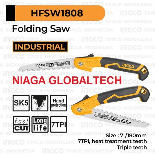 Jual INGCO HFSW1808 FOLDING SAW 7IN 180MM GERGAJI LIPAT UNTUK KAYU PIPA ...