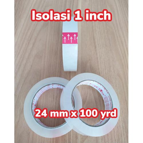 Jual ISOLASI SELOTIP 1 inch / 24 mm x 100 yard SOLASI / ISOLATIP MURAH ...