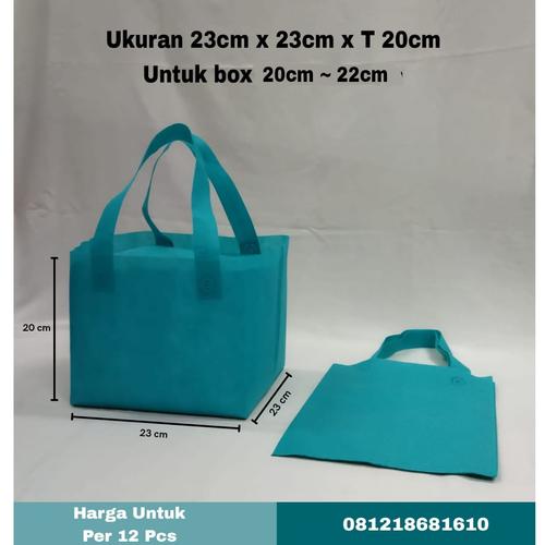 Jual Tas Spunbond Kotak Ukuran Luar 23cm x 23cm x T20cm untuk box 22x22 ...