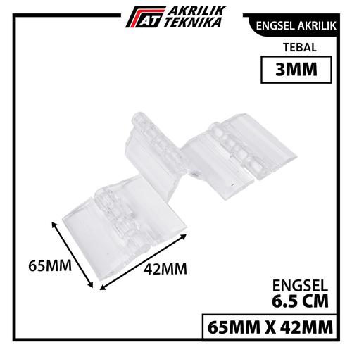 Jual ENGSEL AKRILIK 6.5CM BENING / ACRYLIC HINGE 65 X 42 MM - Jakarta ...