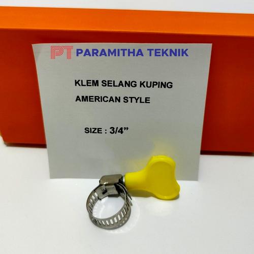 Jual Klem selang kuping 3/4" inch stainless hose clamp handle gas air ...