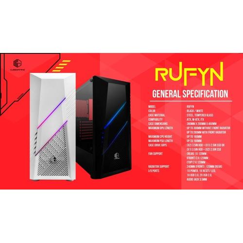 Jual Casing CUBE GAMING RUFYN - ATX Gaming Case - Putih - Jakarta Pusat ...