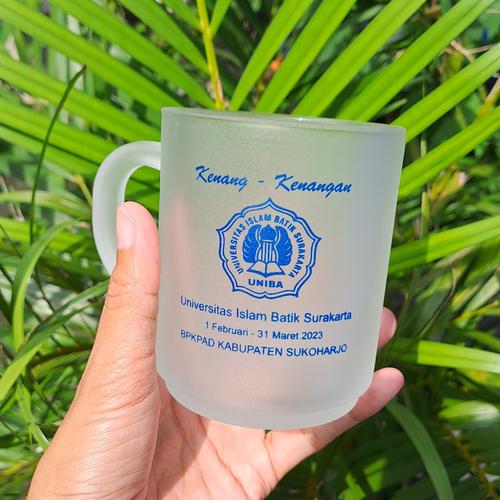 Jual Gelas Doff Gagang/Mug kaca gagang custom/Gelas Sablon - Kota ...