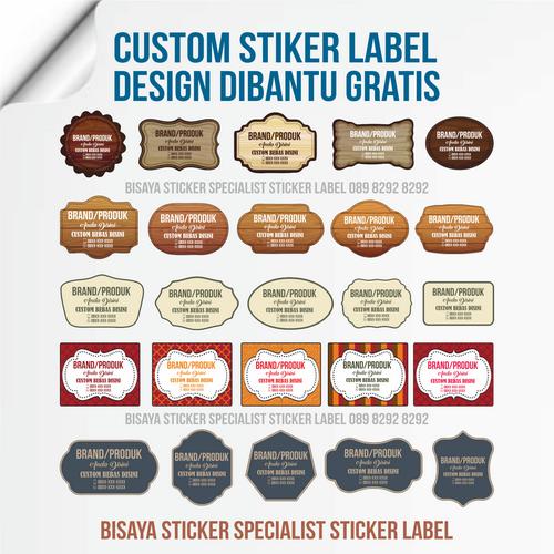 Jual Custom Stiker, Label Makanan, Label Minuman, Label Produk, Sticker ...