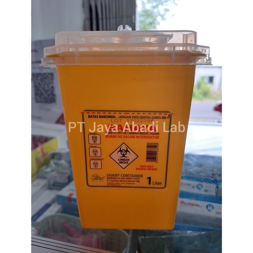 Jual safety box 1L sharp container plastik plastic 1 liter sampah medis ...