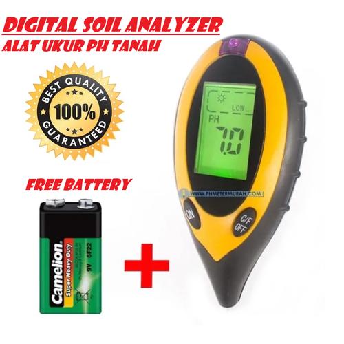 Jual Digital Soil Analyzer Tester Meter Alat Ukur pH Tanah 4 in 1 - 3 ...
