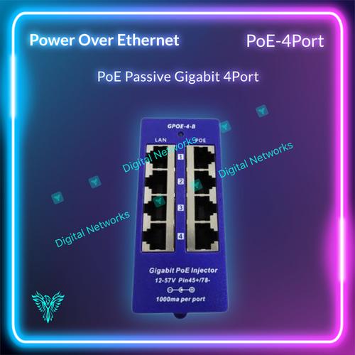 Jual POE Injektor 4Port Pasif POE 4Port Gigabit PoE Pasive Gigabit ...