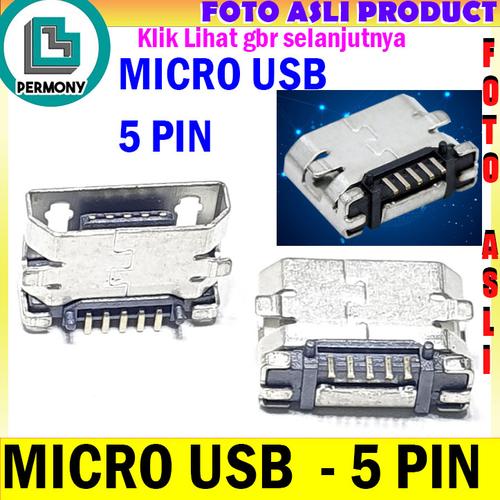 Jual Micro usb 2.0 female smd 5pin pcb socket 5 kaki short - Jakarta ...