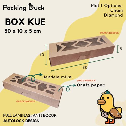 Jual BOX BROWNIES 30x10x5 / DUS KUE / KOTAK BOLU / BOX ROTI - CHAIN ...