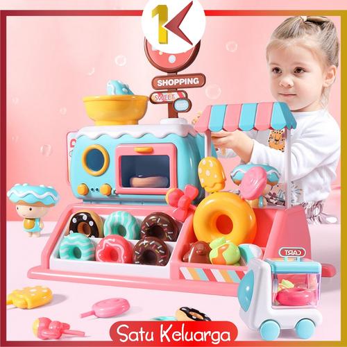 Promo SK-M29 Mainan Edukasi Anak Toko Donat 999-82 / Jualan Roti Donut ...