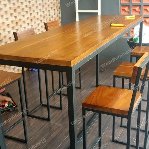 Jual meja cafe meja santai 1 meja 6 kursi - Kab. Lebak - Woodfurniture15 | Tokopedia