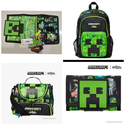 Jual Smiggle Backpack Minecraft Set /Lunch Bag/ Wallet minecraft/ kado ...