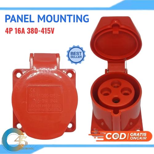 Promo Panel Mounting Electric Industrial Socket Panel Mounting 4P 16A ...