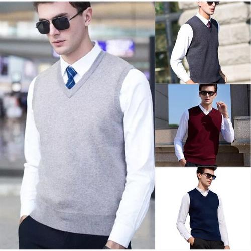 Promo Rompi Pria Rajut Casual Keren Terbaru Kantor Semi Formal Vest ...