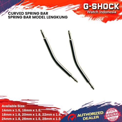 Jual Curved Curve Spring Bar Watch Strap Jam 14mm 16mm 20mm 22mm 24mm ...