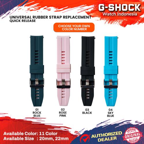 Jual Tali Jam Size 20mm / 22mm Rubber Strap QUICK RELEASE - 20mm - Kota ...