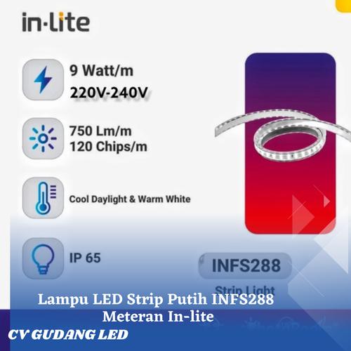 Jual Lampu LED Strip Light Cool Daylight (Putih) INFS288 Meteran- In ...