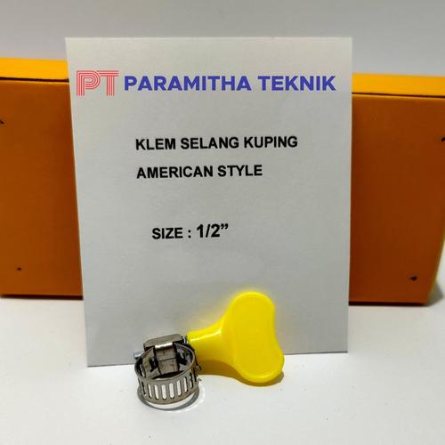 Jual Klem selang kuping 1/2" inch stainless hose clamp handle gas air ...