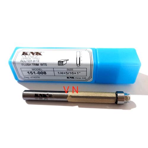 Jual Mata router/profil lurus 8 mm roda/laminate flush trimming bit KNK ...