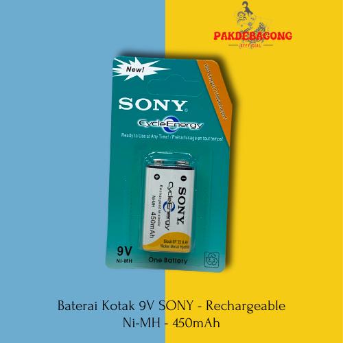 Jual Baterai Charger Kotak SONY 9V Rechargeable Ni-MH - 450mAh - Kota ...