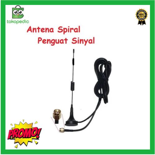 Jual antena penguat sinyal modem 2G 3G Model Spiral Kabel 3 M Connector ...