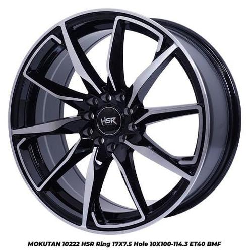 Jual Velg HSR Ring 17 Pcd 10x100/114,3 Black Polish HSR Wheel - Kota ...