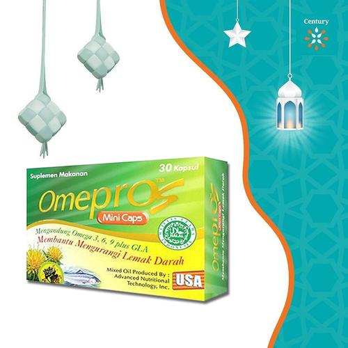 Jual Omepros Mini Caps 30 Kapsul / Suplemen / Omega 3 / Kolesterol ...