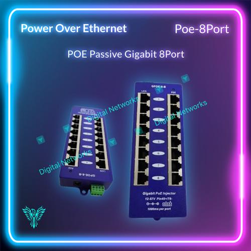 Jual POE Injektor 8Port Pasif POE 8Port Gigabit PoE Pasive Gigabit ...