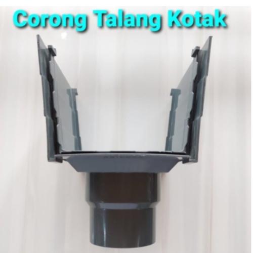 Jual Corong talang air pvc kotak 8" inch abu Lubang Pembuangan Air ...