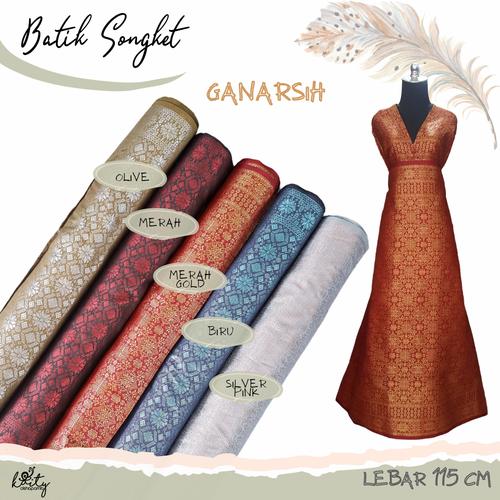 Jual Kain batik bahan songket asli prada tradisional motif ganarsih ...