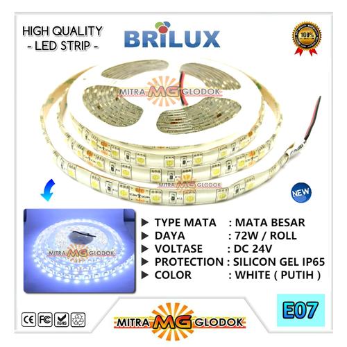 Jual LED STRIP BRILUX SMD 5050 MATA BESAR DC 24V | IP 65 - OUTDOOR ...