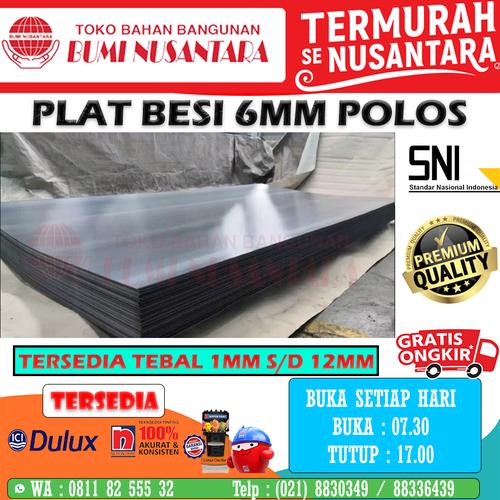 Jual PLAT BESI POLOS 6MM 6 MM KS PLAT EZYER LEMBARAN 6MM SHEET SHET ...