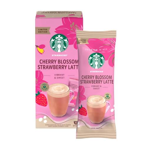Jual Starbucks Cherry Blossom Strawberry Latte Premium Instant Mix 4 x ...
