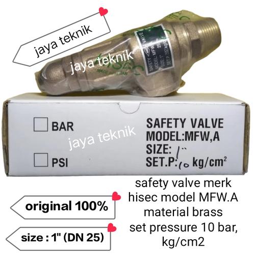Jual hisec safety valve 1 inch pressure 10 kg/cm2 - Kab. Tangerang ...