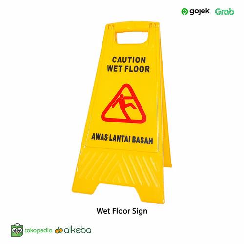 Jual Papan Peringatan Bulak Balik Wet Floor Sign dan Maintenance in ...