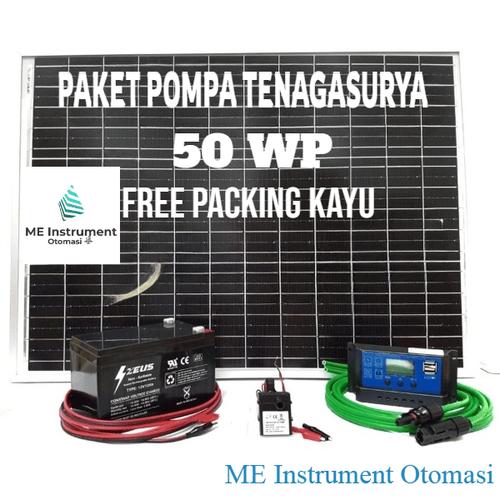 Jual Paket Pompa Tenaga Surya Solar Panel 50WP Pompa DC 12V 240L/H 4,2 ...