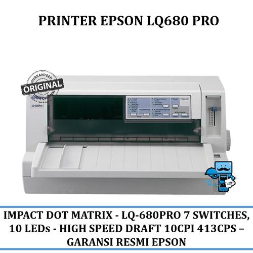 Promo Printer Epson LQ680 Pro - Dot Matrix Printer 24pin Epson LQ-680 ...