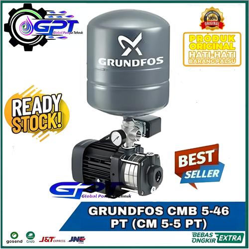 Jual pompa booster GRUNDFOS CMB 5-46 PT (CM 5-5 PT) pompa air multi ...