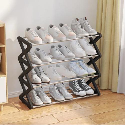 Jual RAK SEPATU BONBOX ZIGZAG FLOATING SHELF SHOES RACK SUSUN 4 - Hitam ...