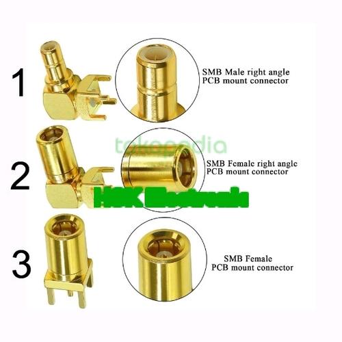 Jual SMB CONNECTOR SMB Male Plug / SMB Female Jack Right Angle (PCB Mount) - Kota Surakarta ...