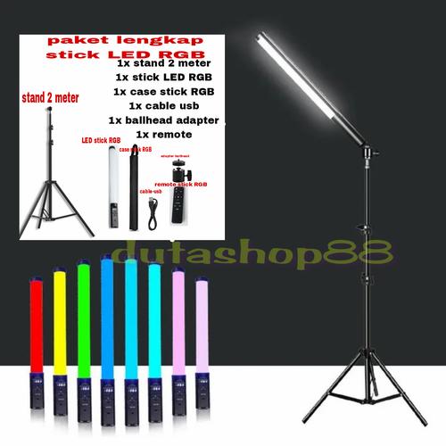 Jual lampu studio foto video profesional stick RGB LED light stick ...