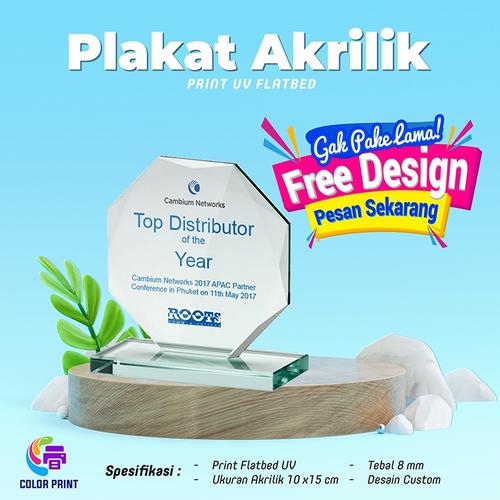 Jual Plakat Akrilik / Vandel Acrylic / Piala Penghargaan - 5 mm - Kab ...