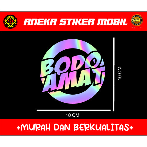 Jual Stiker Kata Kata bodo amat hologram Untuk Kaca Mobil Dan Body ...